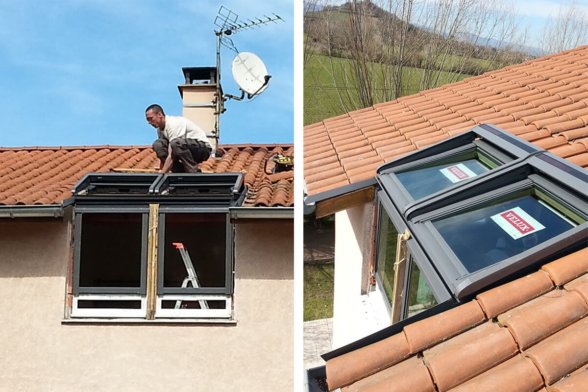 Installation de velux d'angle à Saint-Étienne (Loire) - C2L